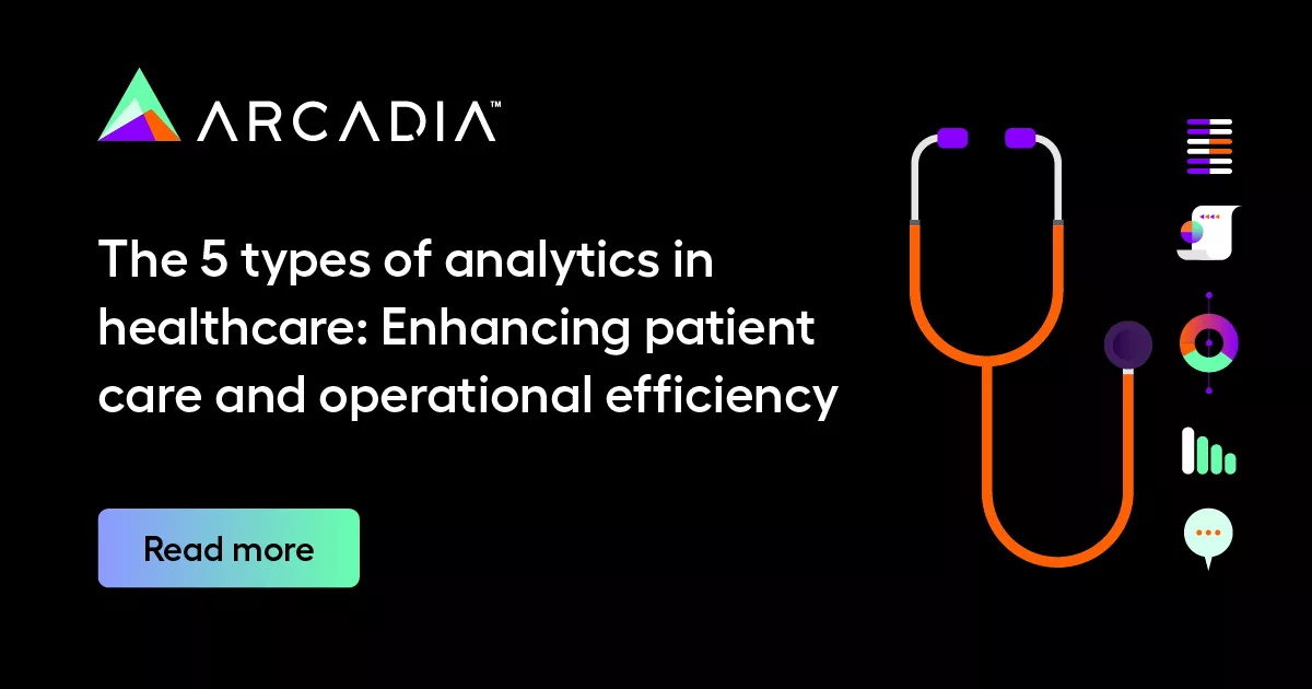 What are the types of analytics used in healthcare?